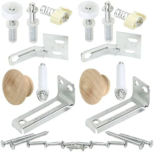 Bifold Door Hardware Repair Kit 2-Door Set 3/8-Inch Pivot for 7/8-Inch ...