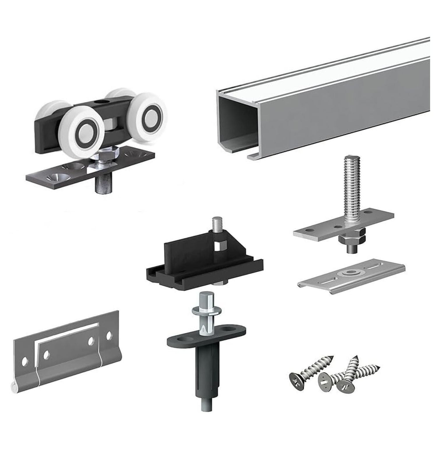 Bifold Door Kit - 47 Inch Sliding Track for 2 Panels - SLID'UP 150 ...