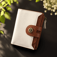 Bifold Leather Wallet b-whitebrown RFID Blocking Card Holder with ...