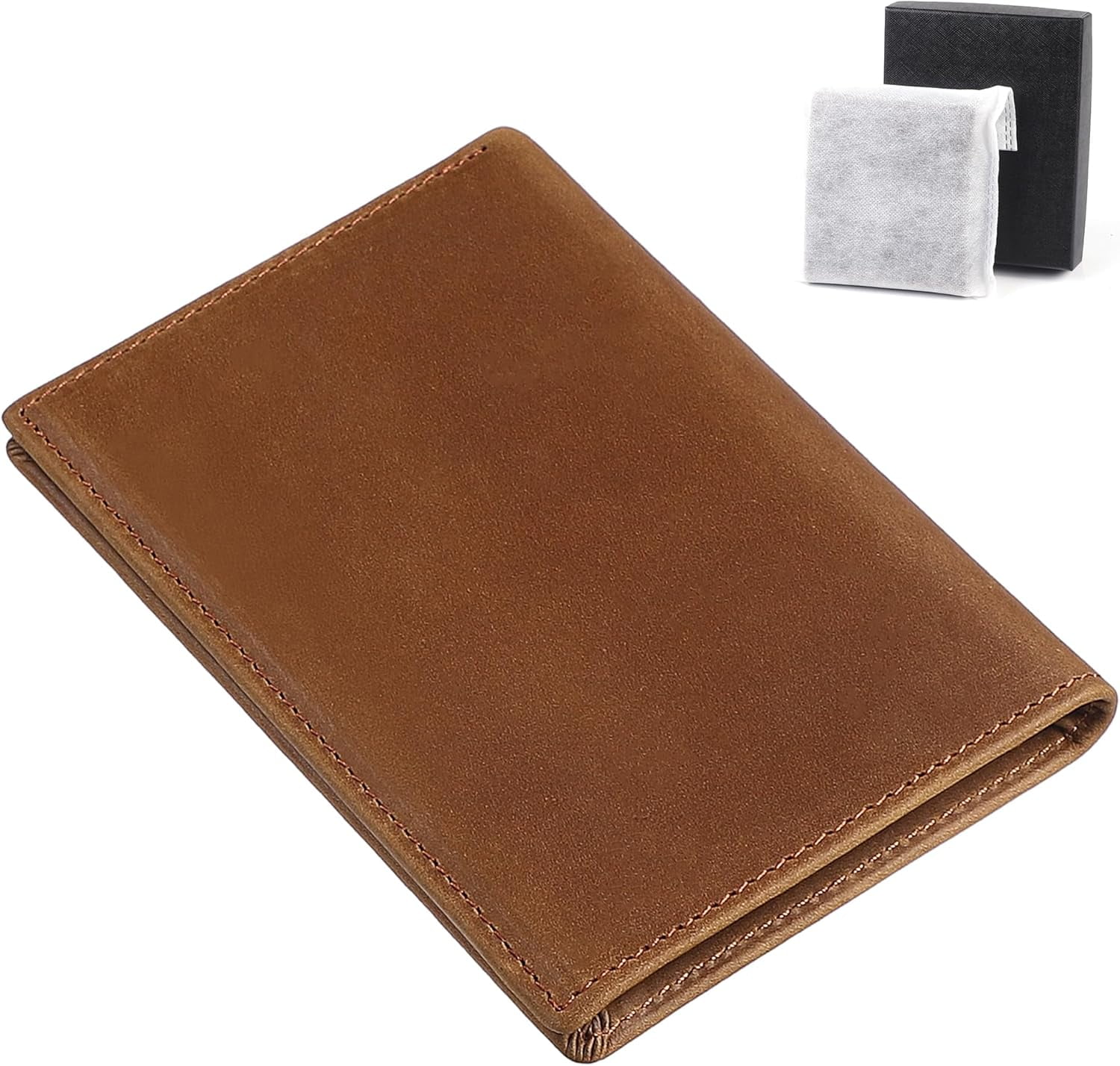 Bifold Leather Wallets Credit Card Holder Wallet for Men Thin Vertical ...