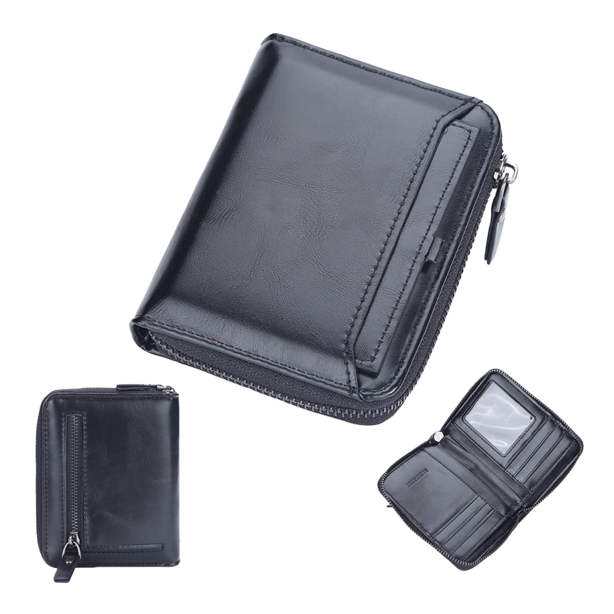 Bifold Slim Wallet for Men - Large Capacity Leather Front Pocket Men's ...