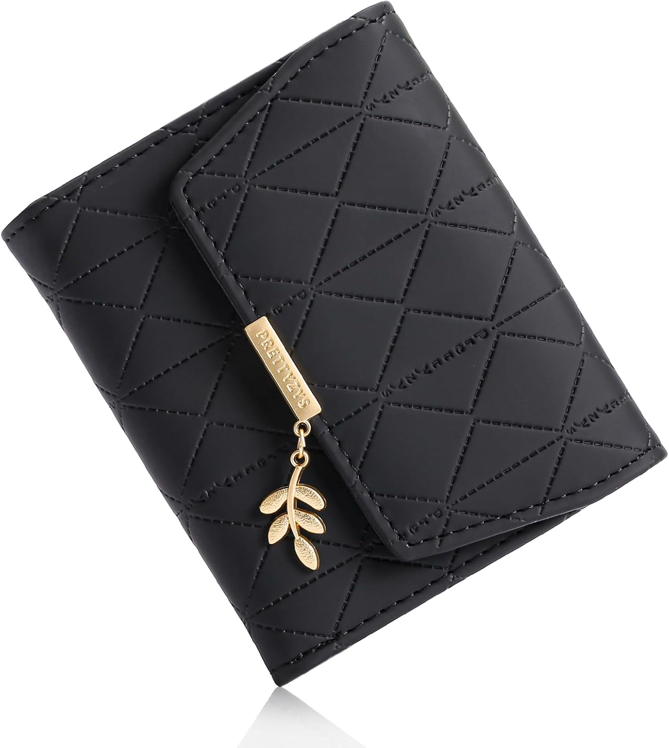 Bifold Wallet Women Leather RFID Blocking Card Holder Compact Wallet ...