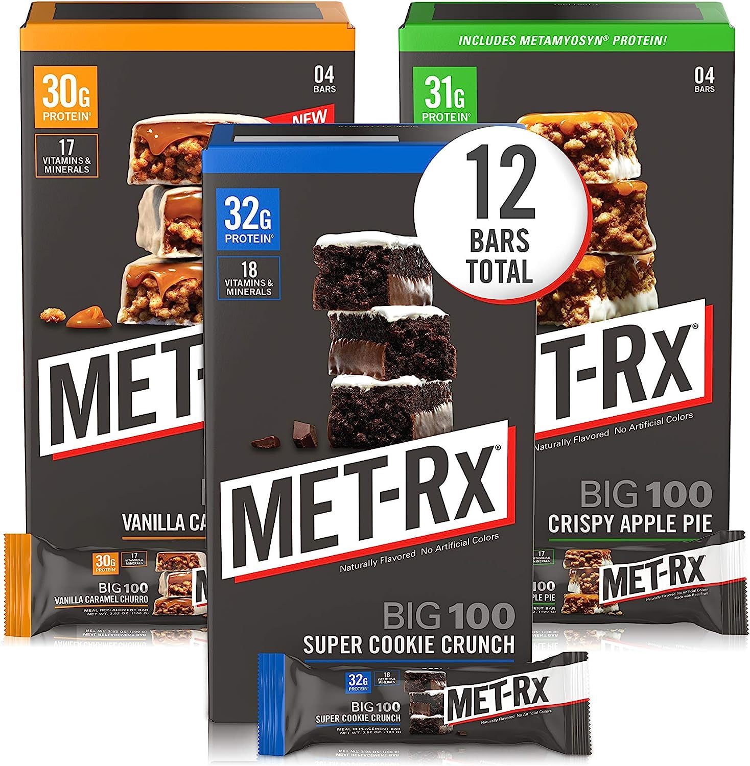 Big 100 Colossal Protein Bars Variety Pack, Meal Replacement, Super ...