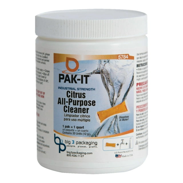 Big 3 Packaging PAK-IT All-Purpose Cleaner, Citrus Scent, Orange ...