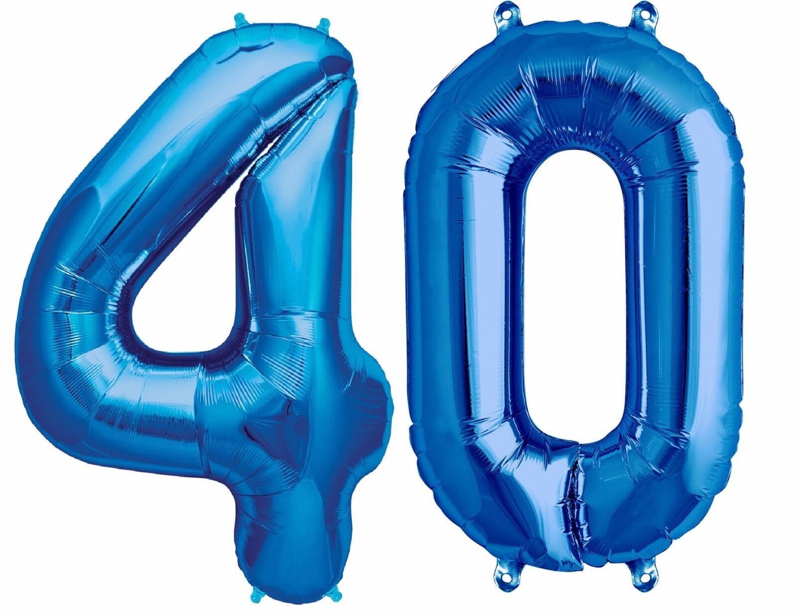 Big 40" 40 Blue Foil Number Balloons Photo Shoot 40th Birthday Float ...