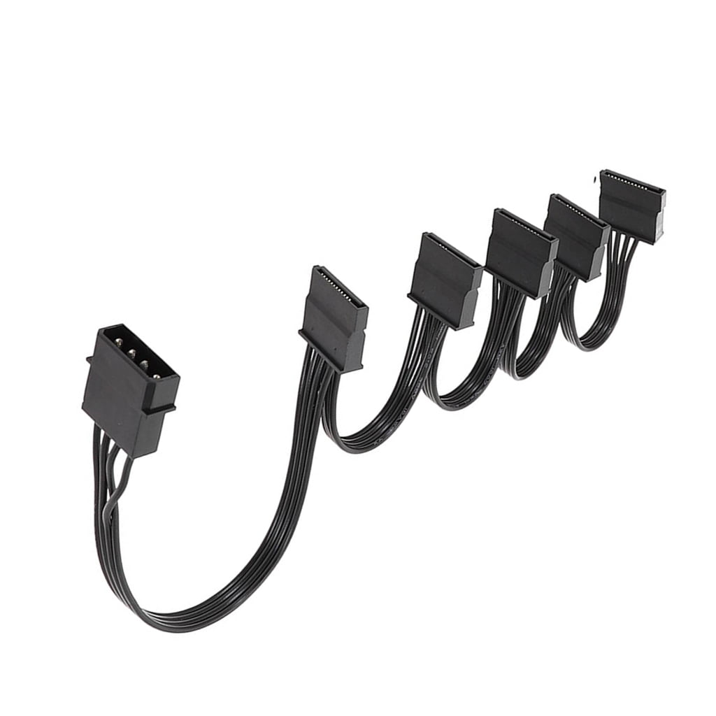 Big 4pin to 2/3/4/5 SATA 15Pin Power Extension Cable IDE to SATA Power ...