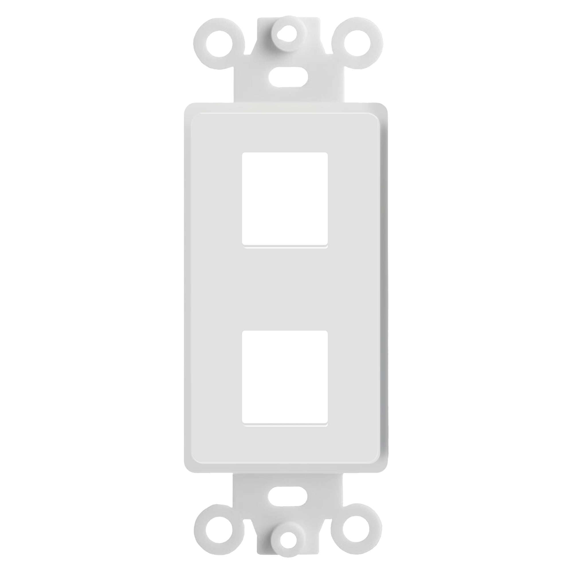 Big-A - 2 Port Decora Wall Plate 1-Gang Keystone Decora Insert, Jack ...