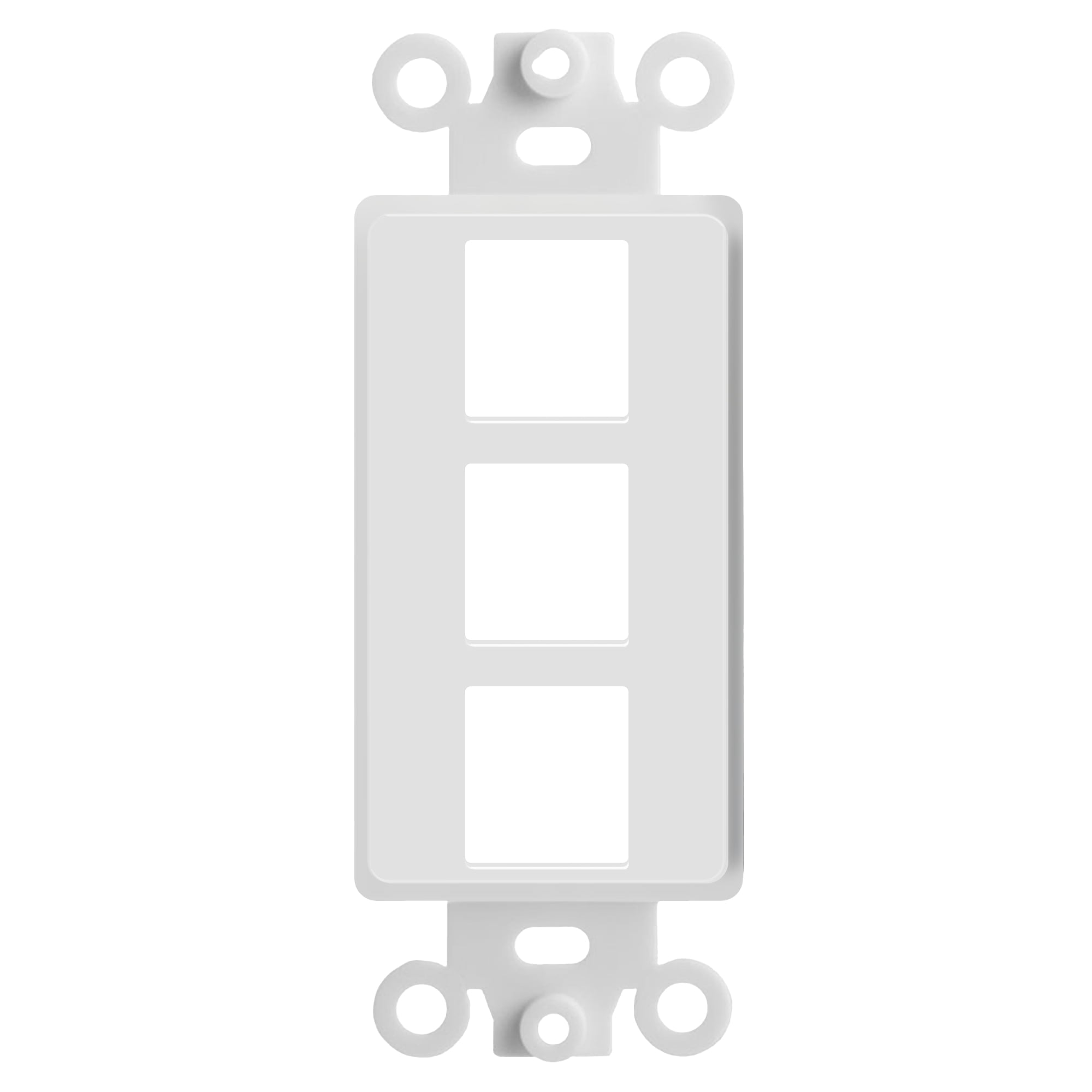 Big-A - 3 Port Decora Wall Plate 1-Gang Keystone Decora Insert, Jack ...