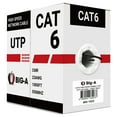 Big-A - Bulk Cat6 Cable 1000ft 23AWG Solid 4 Pair, Cat 6 Ethernet Cable ...
