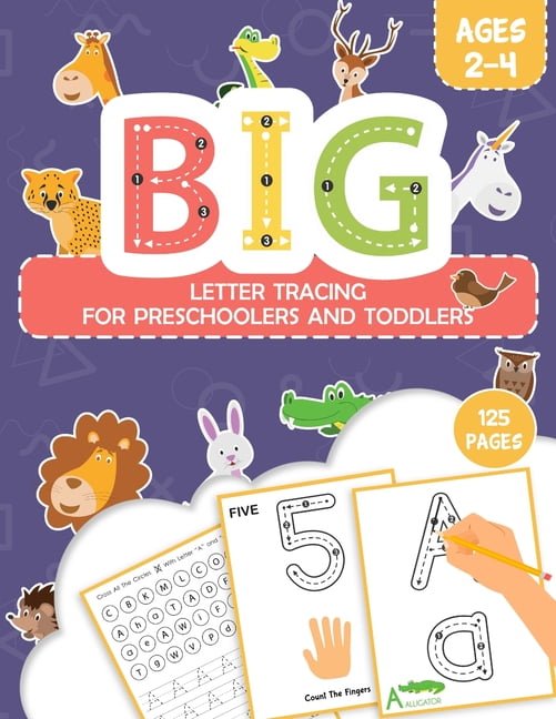 Big ABC Alphabet and Number Tracing Books: BIG Letter Tracing for ...