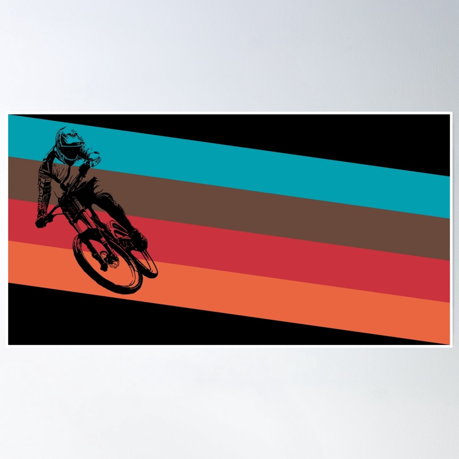 Big Air Mtb Retro Poster Wall Art, Modern Wall Decor, 24x36 UNFRAMED ...