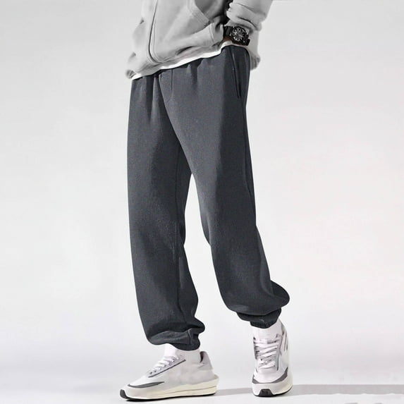 Big And Tall Sweatpants For Men Solid Open Bottom Athletic Pantss With ...