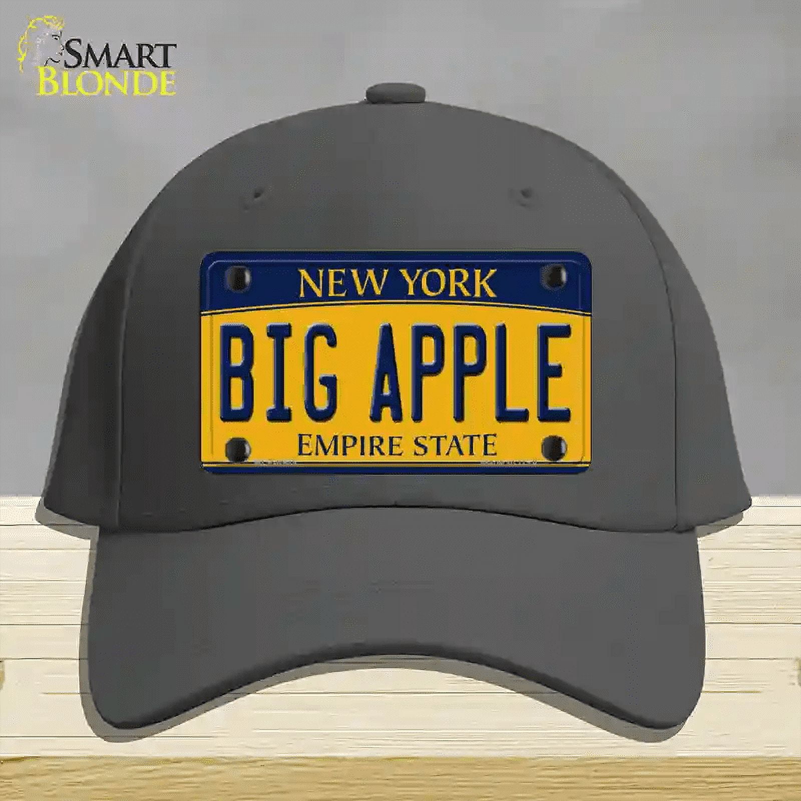 Big Apple Yellow New York Novelty License Plate Hat Cotton Charcoal ...