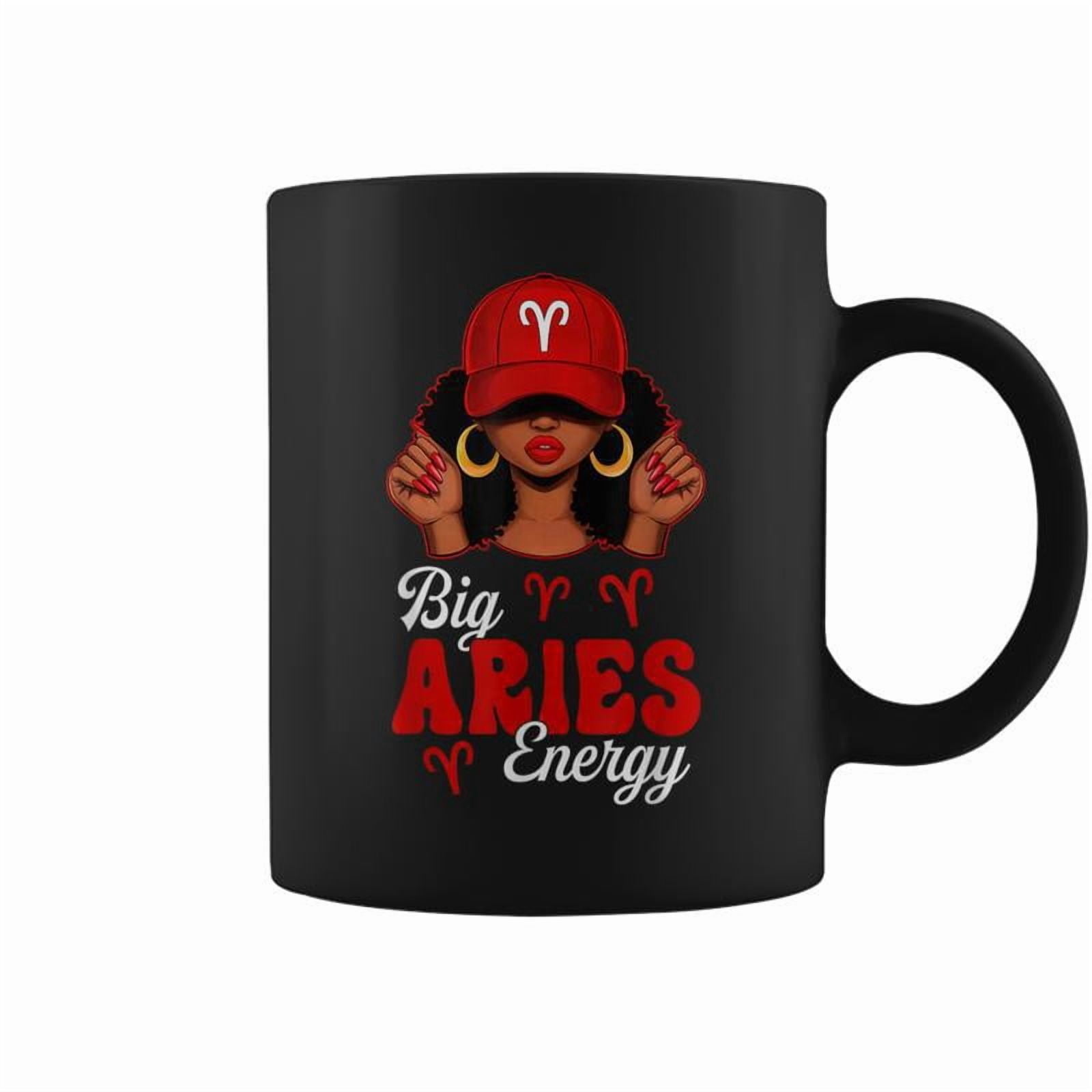 Big Aries Energy Afro Red Cap Black Girl Zodiac Coffee Mugs - Walmart.com