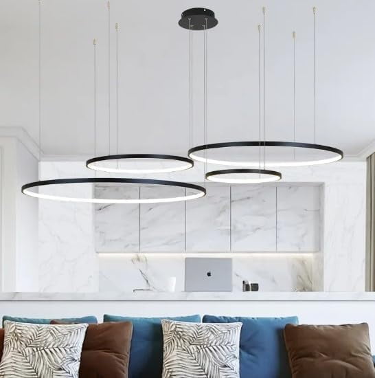 Big Art Small Price Store - Modern White Aluminum LED 4-Ring Light ...