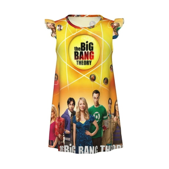 Big B-ang The-or Nightgown Short Flutter Sleeve Pajamas Cartoon ...