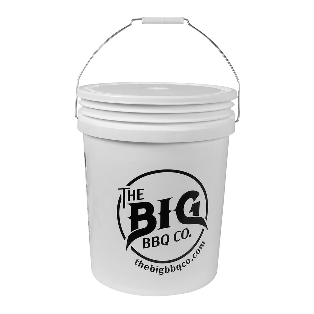 Big BBQ Company 5 Gallon Plastic Storage Bucket 12-Inch Diameter W/ Lid ...
