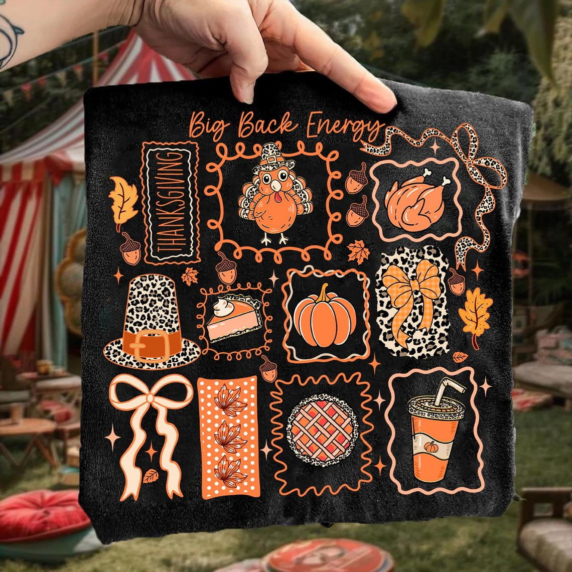 Big Back Energy , Preppy Thanksgiving , Turkey Leopard Glitter , Fall ...