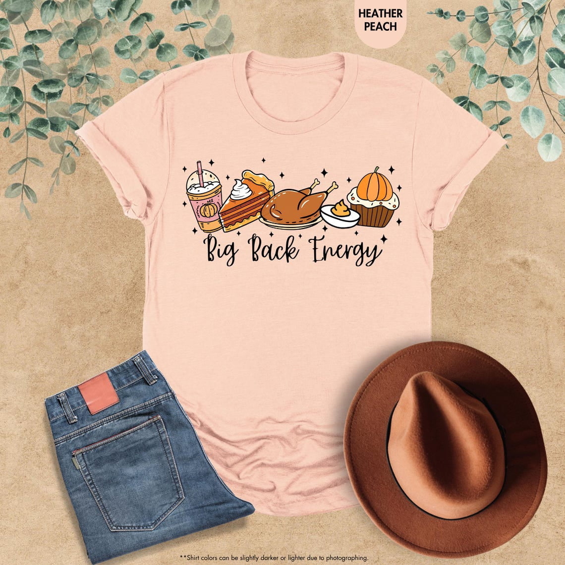 Big Back Energy Shirt, Thanksgiving Shirt For Woman, Thanksgiving ...