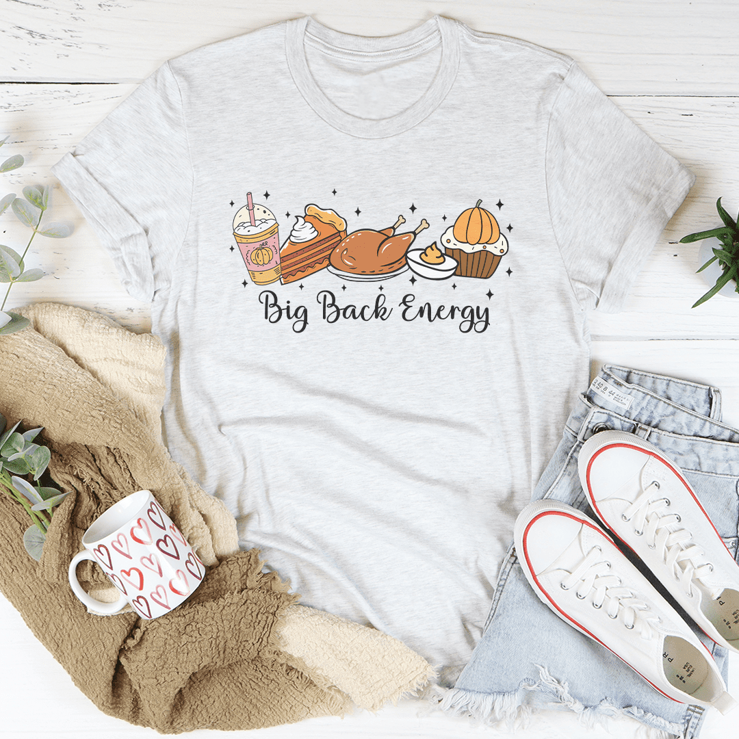 Big Back Energy Tee White S Peachy Sunday T-Shirt - Walmart.com