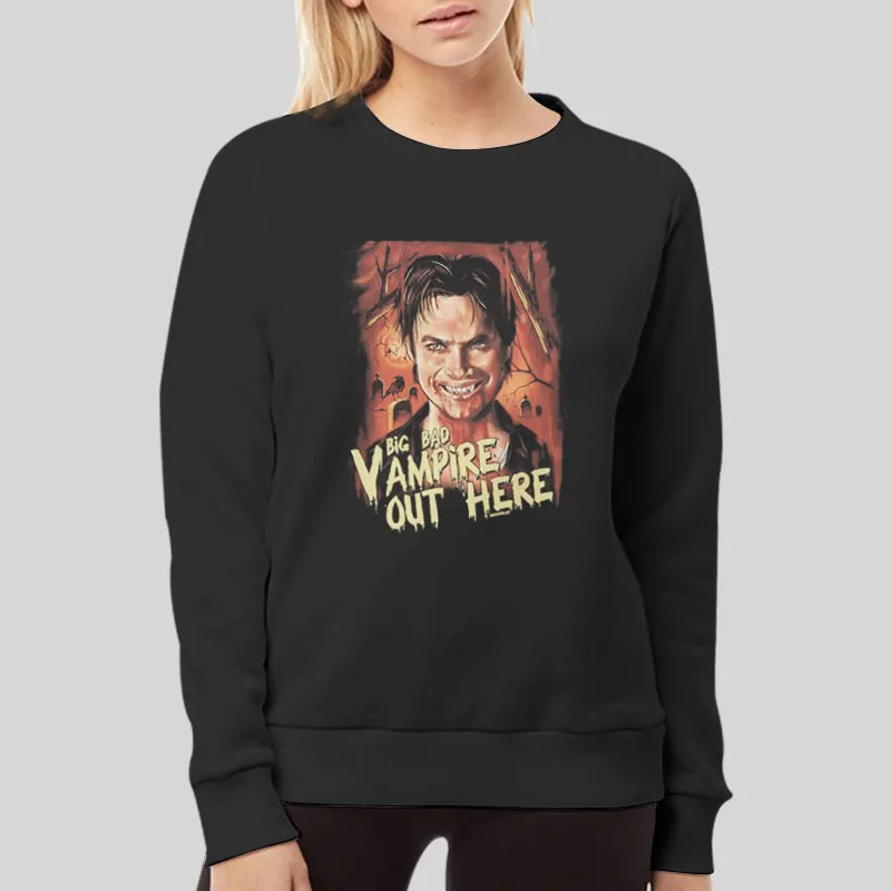 Big Bad Vampire Out Here Damon Salvatore SweasweaSweatshirt - Walmart.com
