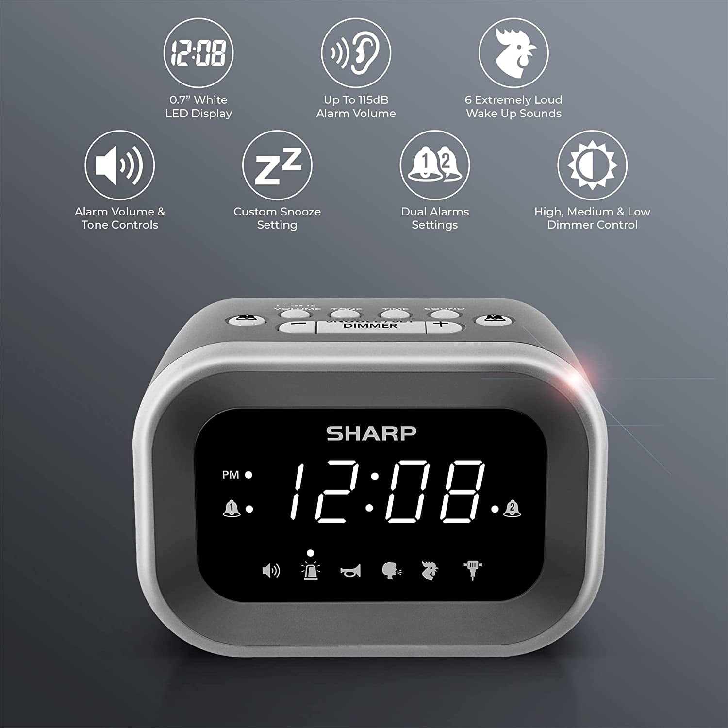 Big Bang Super Loud Alarm Clock for Heavy Sleepers, 6 Extremely Wake Up ...
