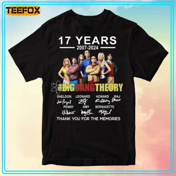 Big Bang Theory 17 Years Anniversary 2007-2024 T-Shirt - Walmart.com