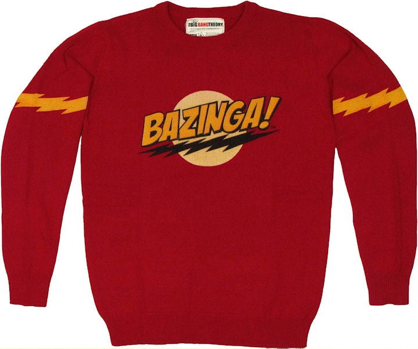 Big Bang Theory Bazinga Men's Knit Sweater, Red, Medium - Walmart.com