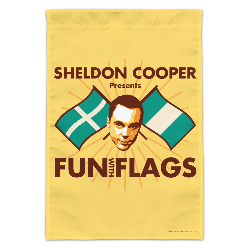 Big Bang Theory Sheldon Cooper Fun with Flags Garden Yard Flag ...