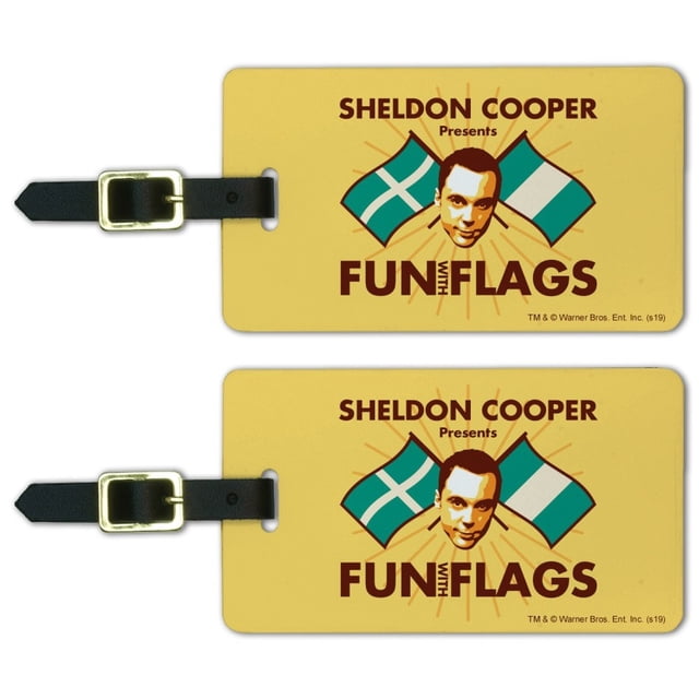 Big Bang Theory Sheldon Cooper Fun with Flags Luggage ID Tags Suitcase ...