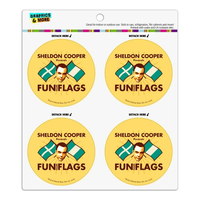 Big Bang Theory Sheldon Cooper Fun with Flags Refrigerator Fridge ...