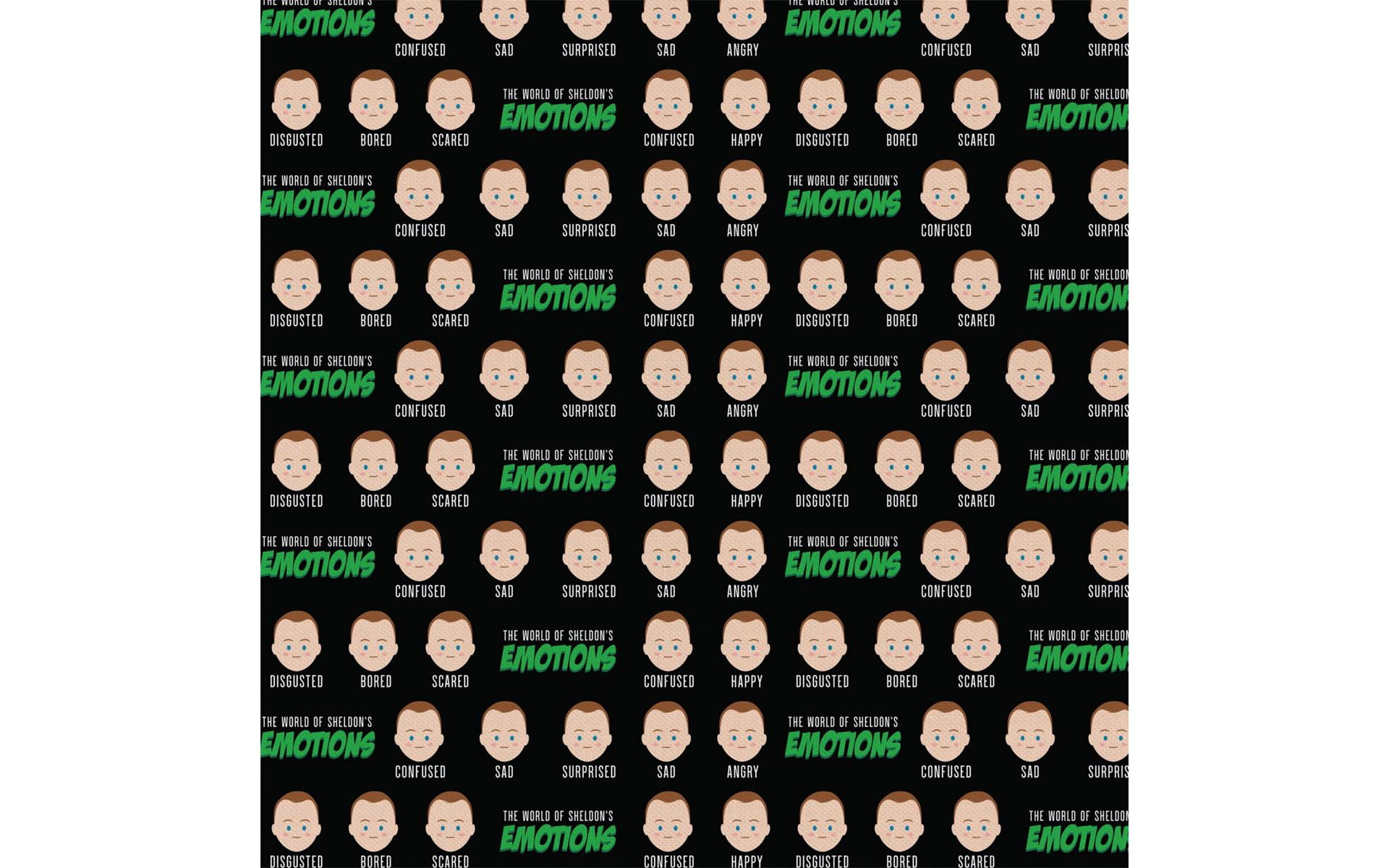 Big Bang Theory Sheldon Faces 2 Yard Cut Cotton - Walmart.com