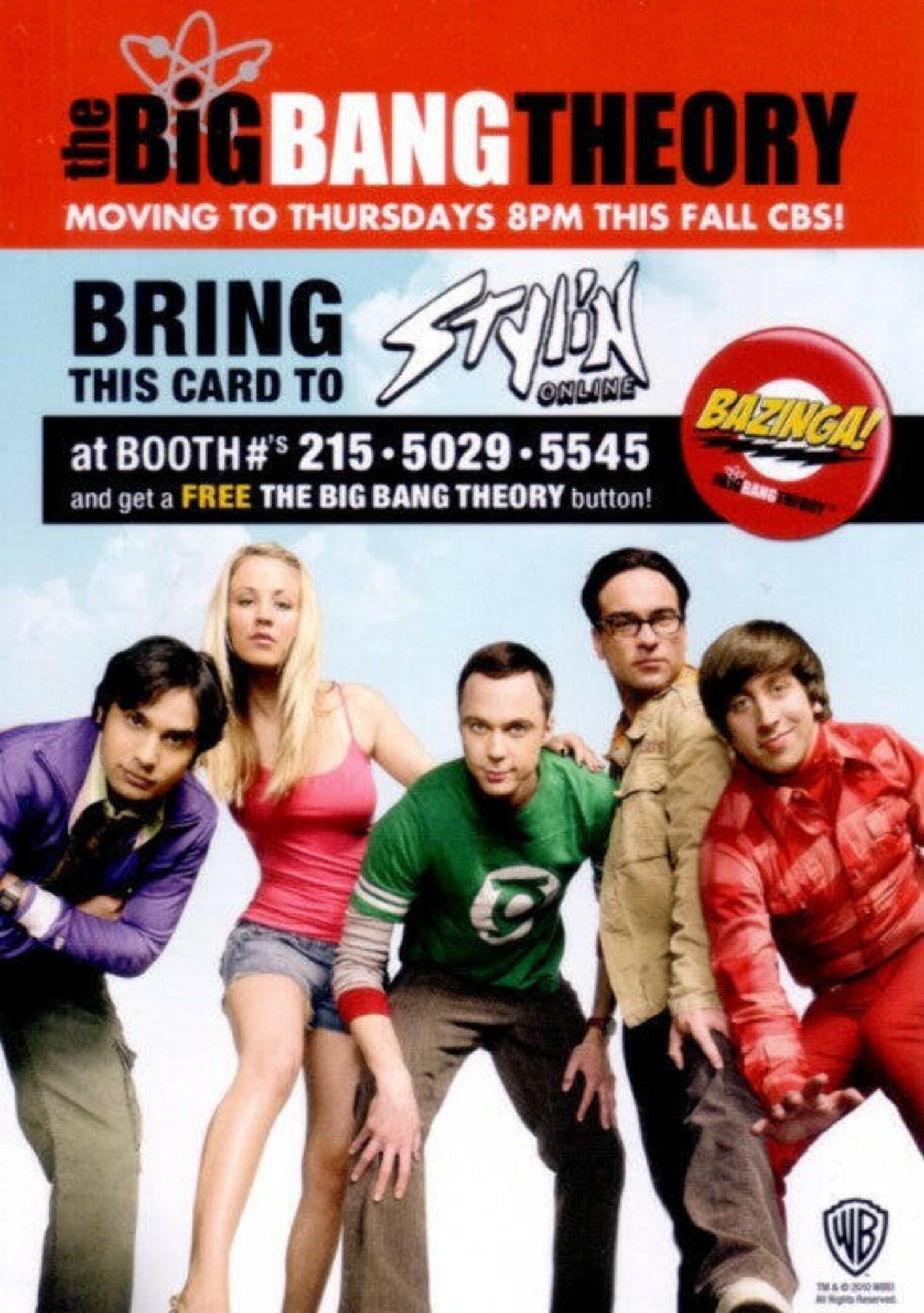 Big Bang Theory cast 2010 San Diego Comic-Con 5x7 promo card - Walmart.com