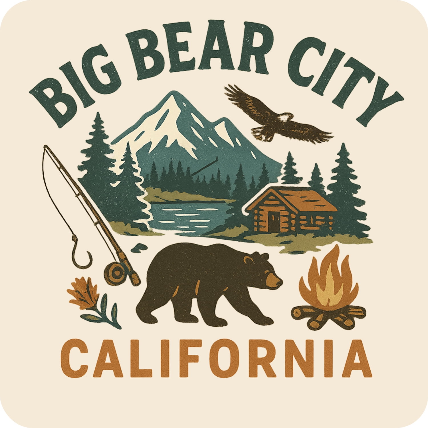 Big Bear City California Keepsakes Souvenir Vinyl Sticker – Destination ...
