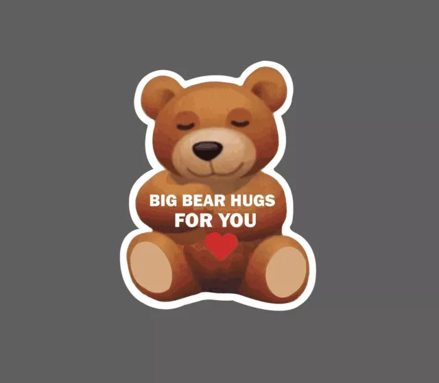 Big Bear Hug Sticker Comfort Waterproof New Sticker Phone Decal Water ...