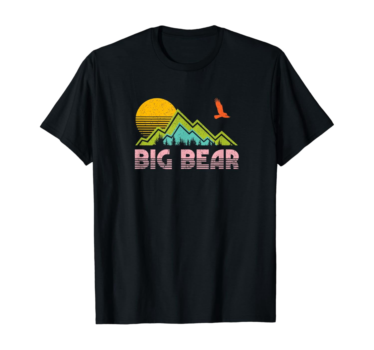 Big Bear Lake California Retro Vintage Mountain Forestry Crest T-Shirt ...