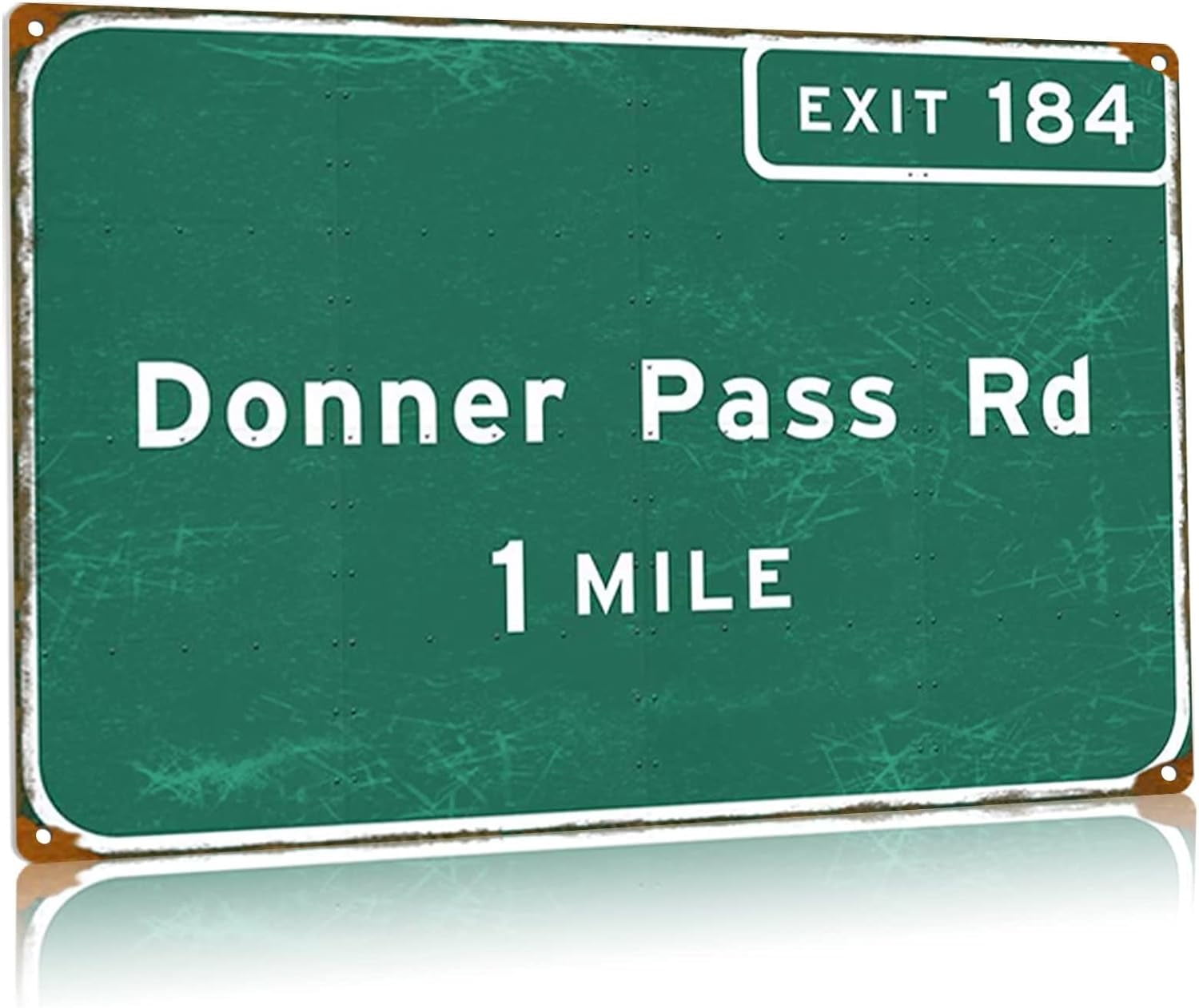 Big Bear Vintage Metal Tin Signs Exit Only Highway Directional Sign ...