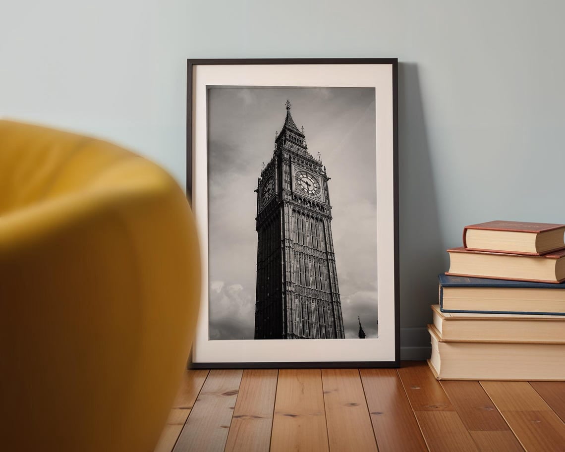 Big Ben Black and White London Poster Unframed Paper Print - Walmart.com