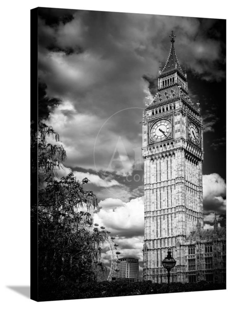 Big Ben City of London UK England United Kingdom Europe Black and White ...