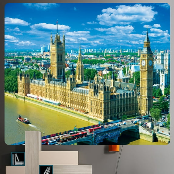 Big Ben City View Home r Tapestry Psychedelic Scene Bohemian Home r ...