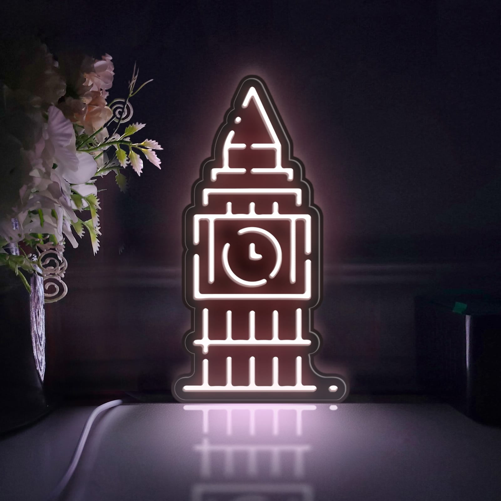 Big Ben Led Light Box, Dimmable Neon-Like Light Signs USB Power for ...