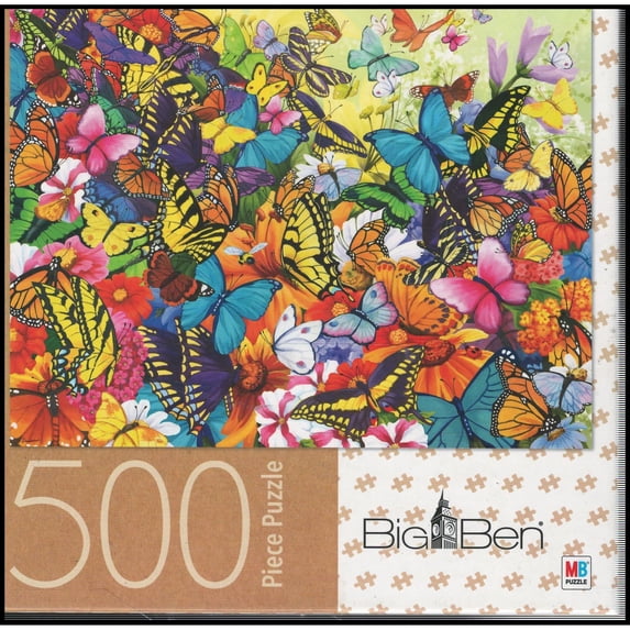 Big Ben Puzzles Butterflies Galore Puzzle, 500 Piece - Walmart.com
