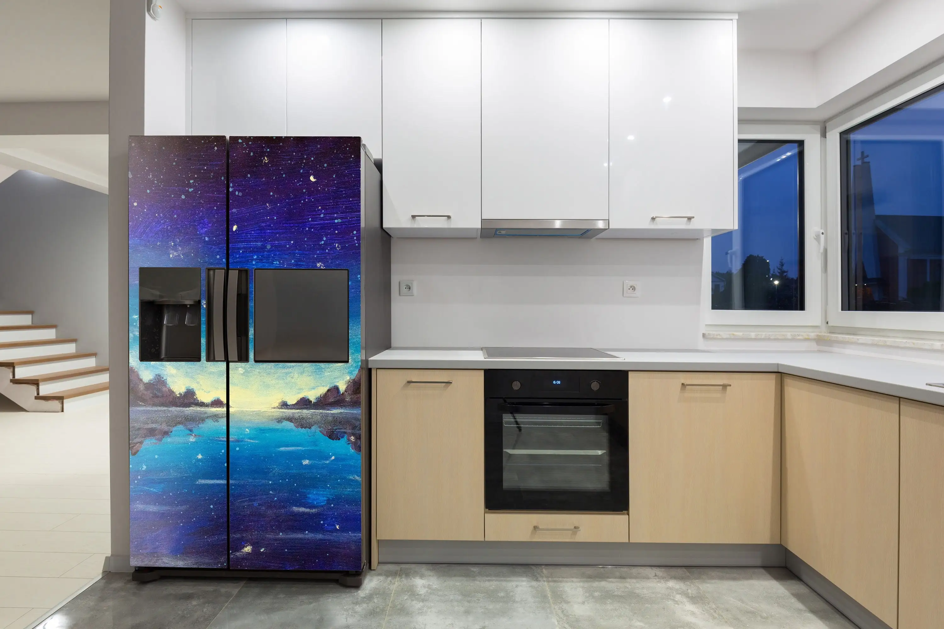 Big Ben Red Bus Urban Landscape Refrigerator Stickers Natural Scenery ...