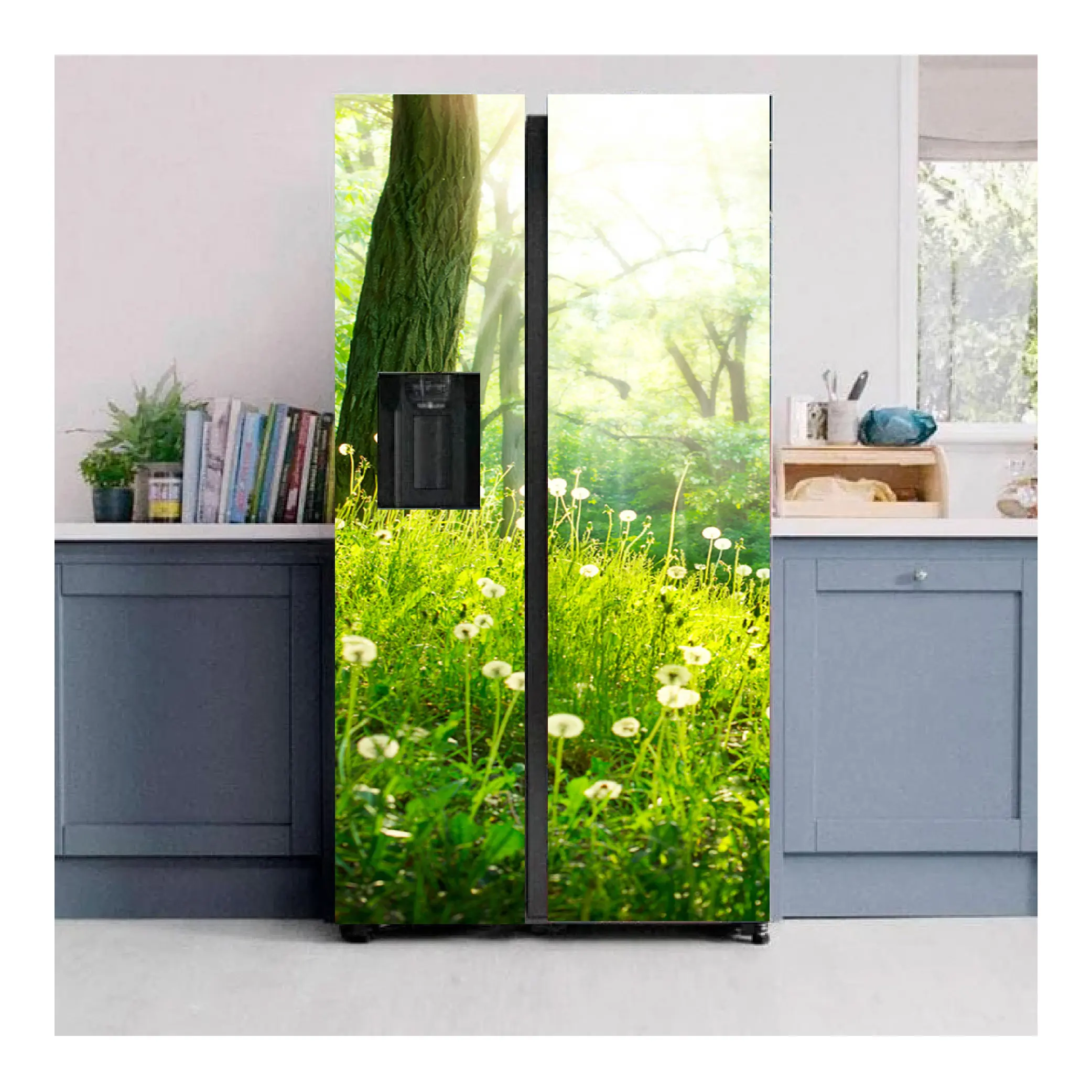 Big Ben Red Bus Urban Landscape Refrigerator Stickers Natural Scenery ...