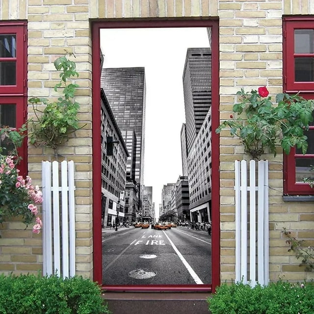 Big Ben door stickers City landscape at night decals city building door ...