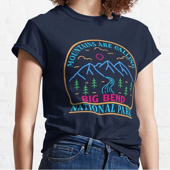 Big Bend National Park Lineart Classic T-shirt - Walmart.com