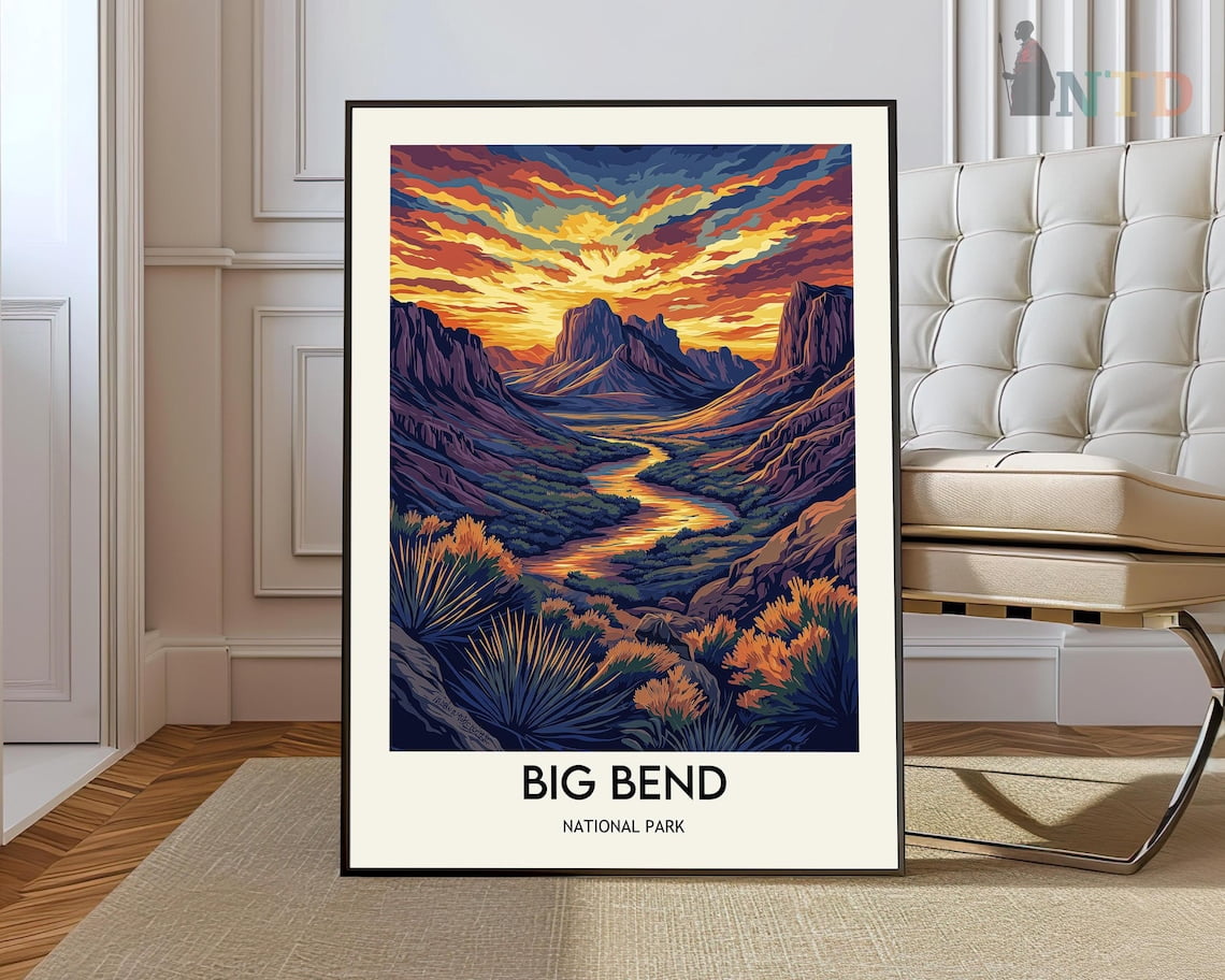 Big Bend National Park Poster, Big Bend Poster, Big Bend Print ...