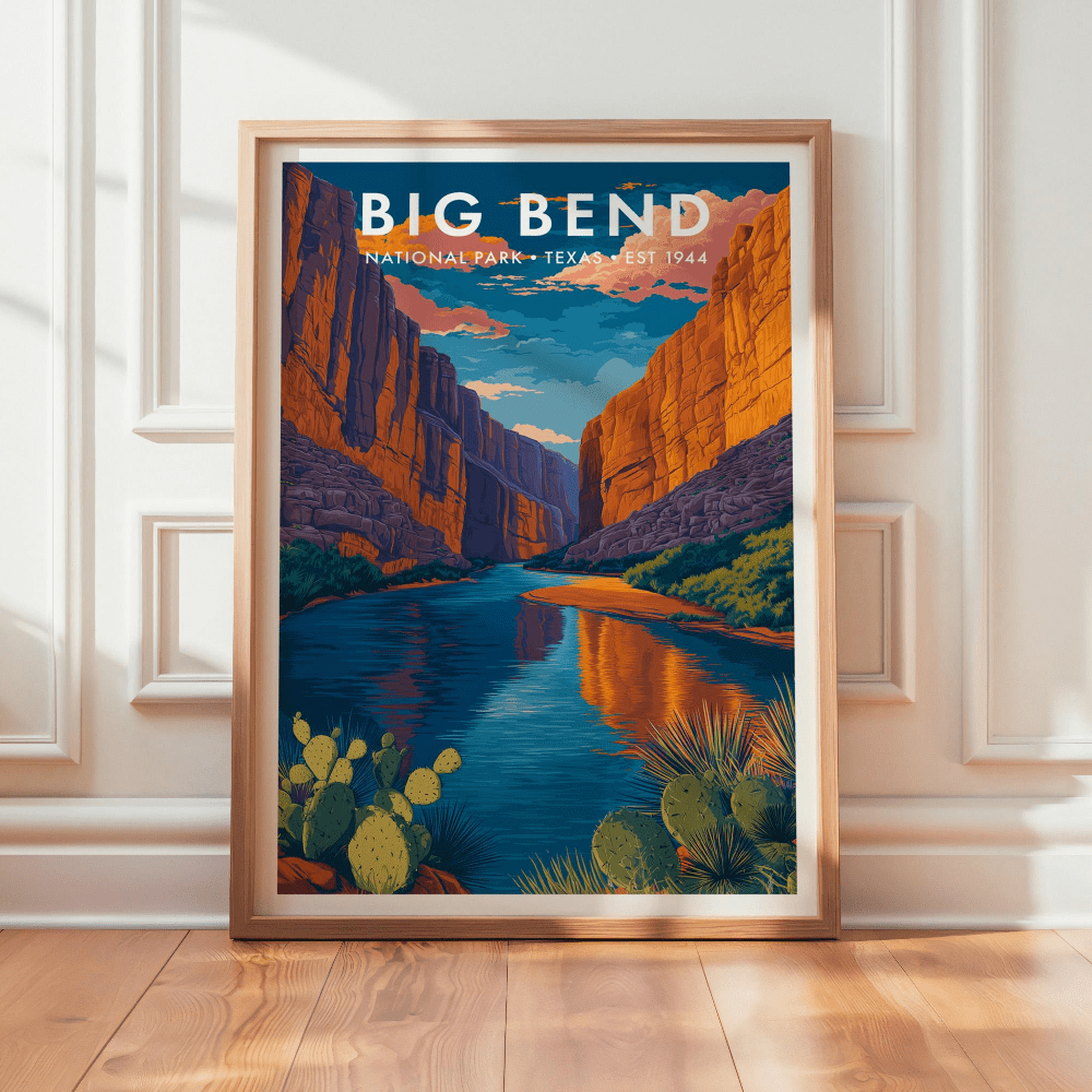 Big Bend National Park Retro Travel Poster, Poster Only - Walmart.com