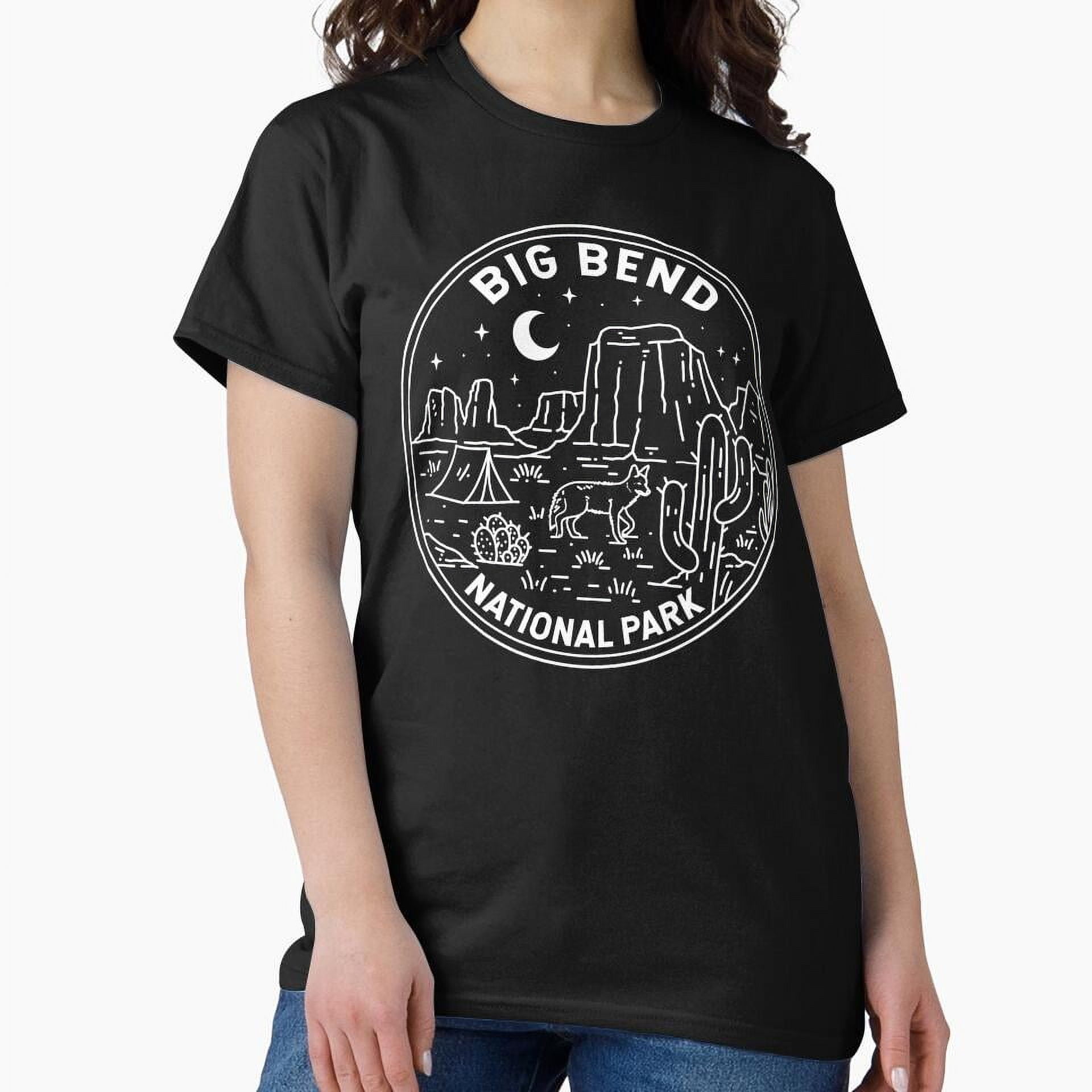 Big Bend National Park Texas Monoline Shirt, Casual Graphic Tee ...
