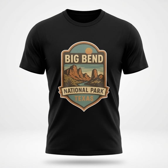Big Bend National Park – Texas Retro Badge D2 - Unisex T-Shirt ...